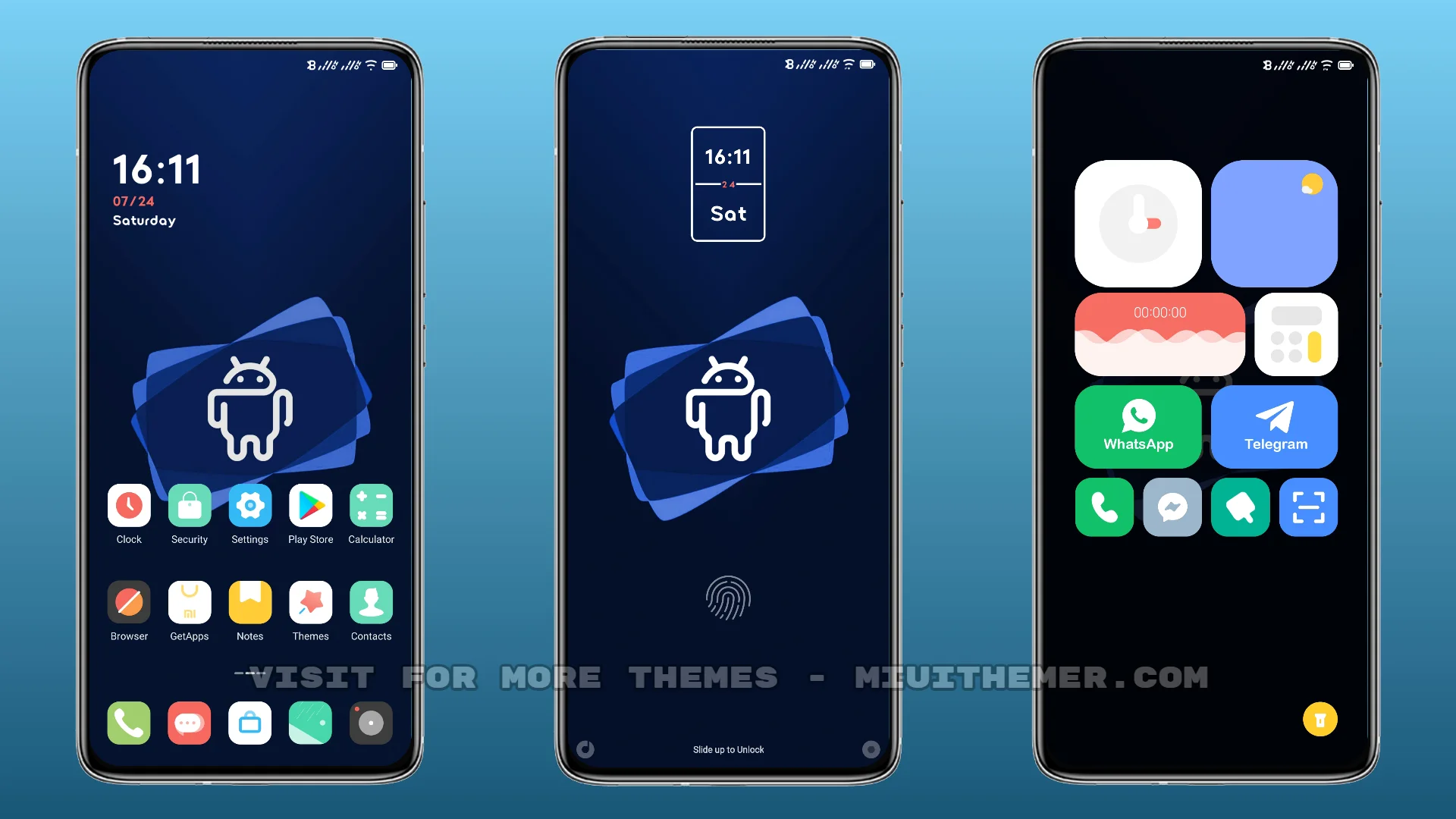 Blue Droid MIUI theme for Xiaomi and Redmi devices - MIUI Themer