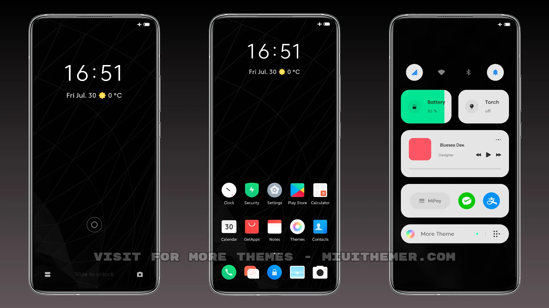 Dark X MIUI theme for Xiaomi and Redmi devices - MIUI Themer
