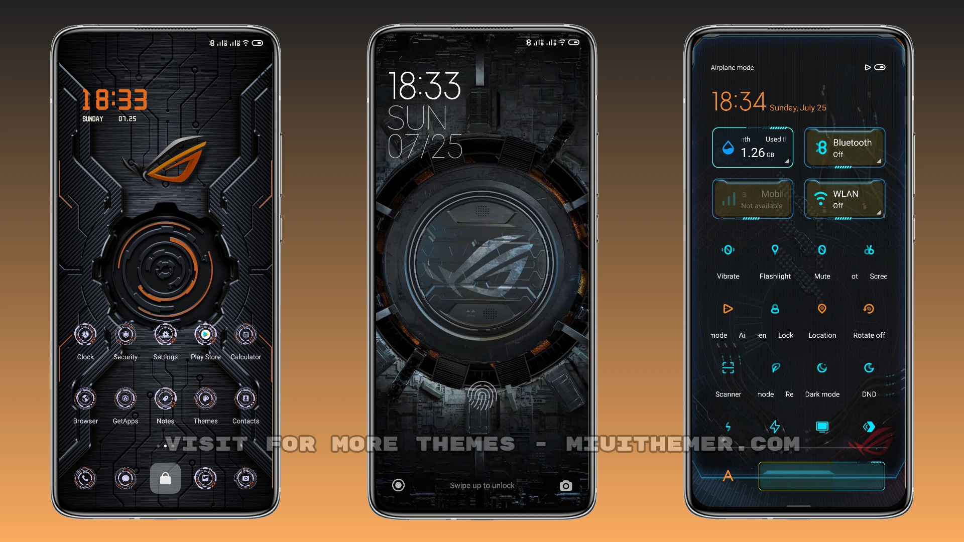 ROG MIUI dark theme for Xiaomi and Redmi devices - MIUI Themer