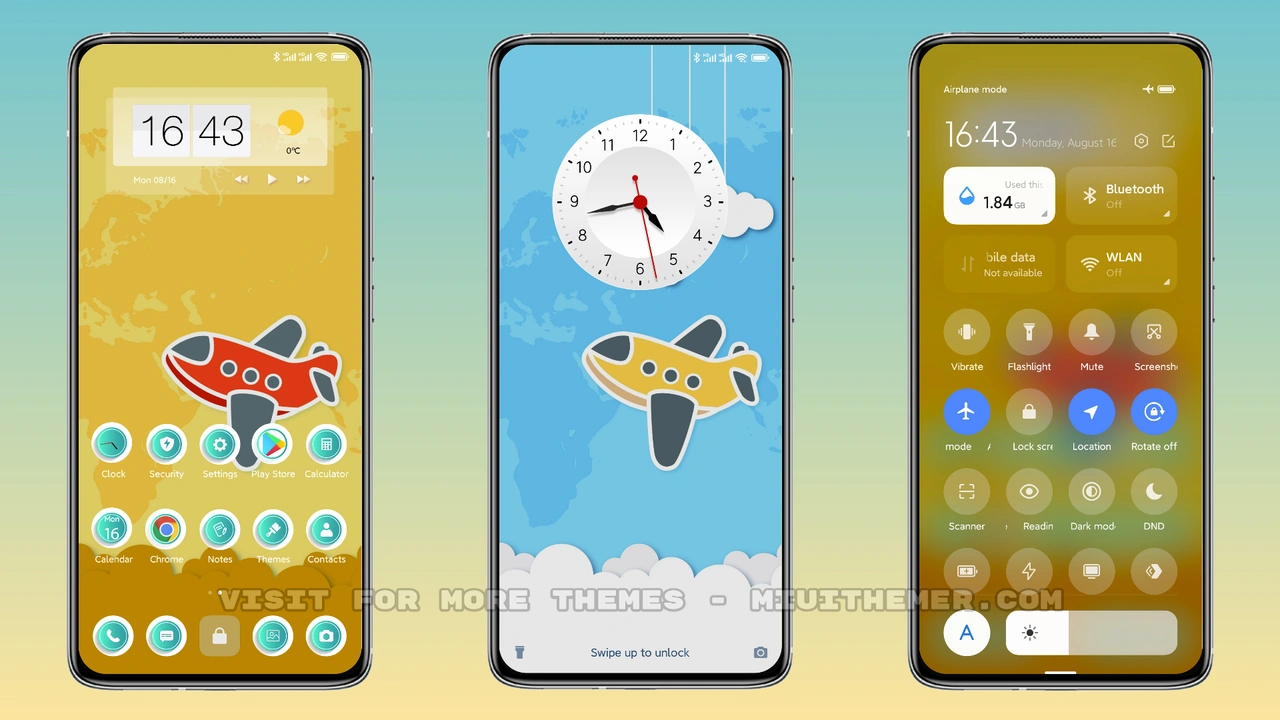 Aeroplane MIUI theme for Xiaomi and Redmi devices - MIUI Themer
