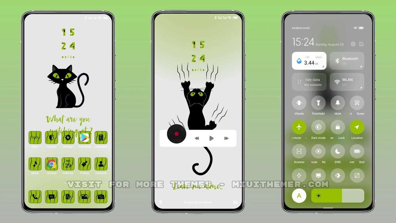 Black Cat MIUI theme for Xiaomi and Redmi devices - MIUI Themer