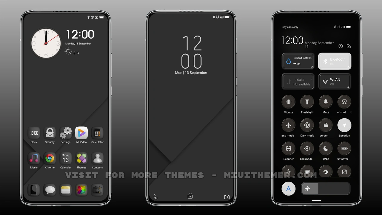 3D Dark Black MIUI theme for Xiaomi and Redmi devices - MIUI Themer