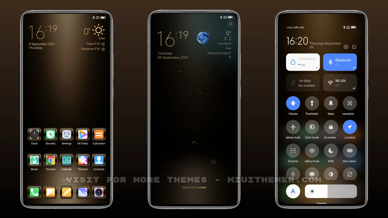 Black gold MIUI theme for Xiaomi and Redmi devices - MIUI Themer