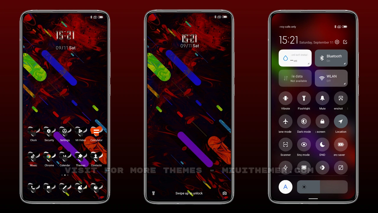 Red Dark MIUI theme for Xiaomi and Redmi devices - MIUI Themer