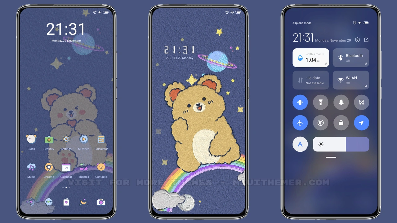 Bear cute MIUI theme for Xiaomi and Redmi devices - MIUI Themer