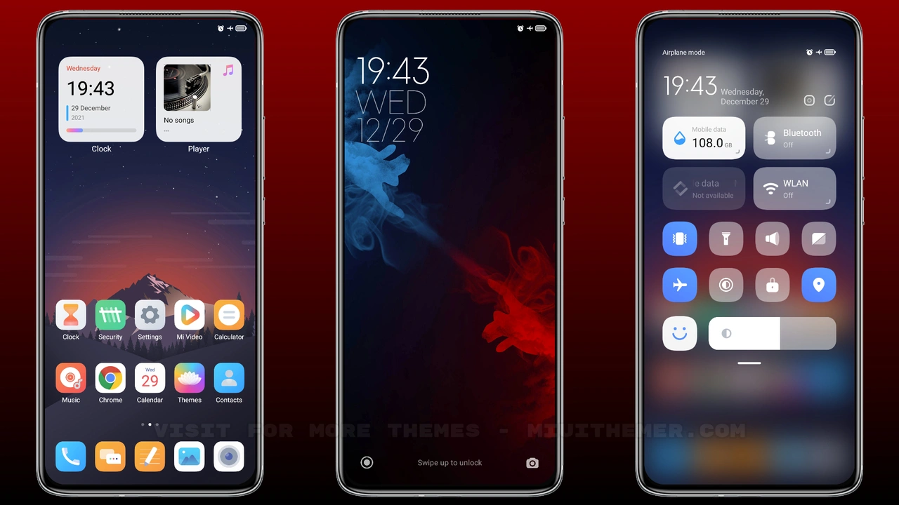 BLACK RED - MOD MIUI theme for Xiaomi and Redmi devices - MIUI Themer