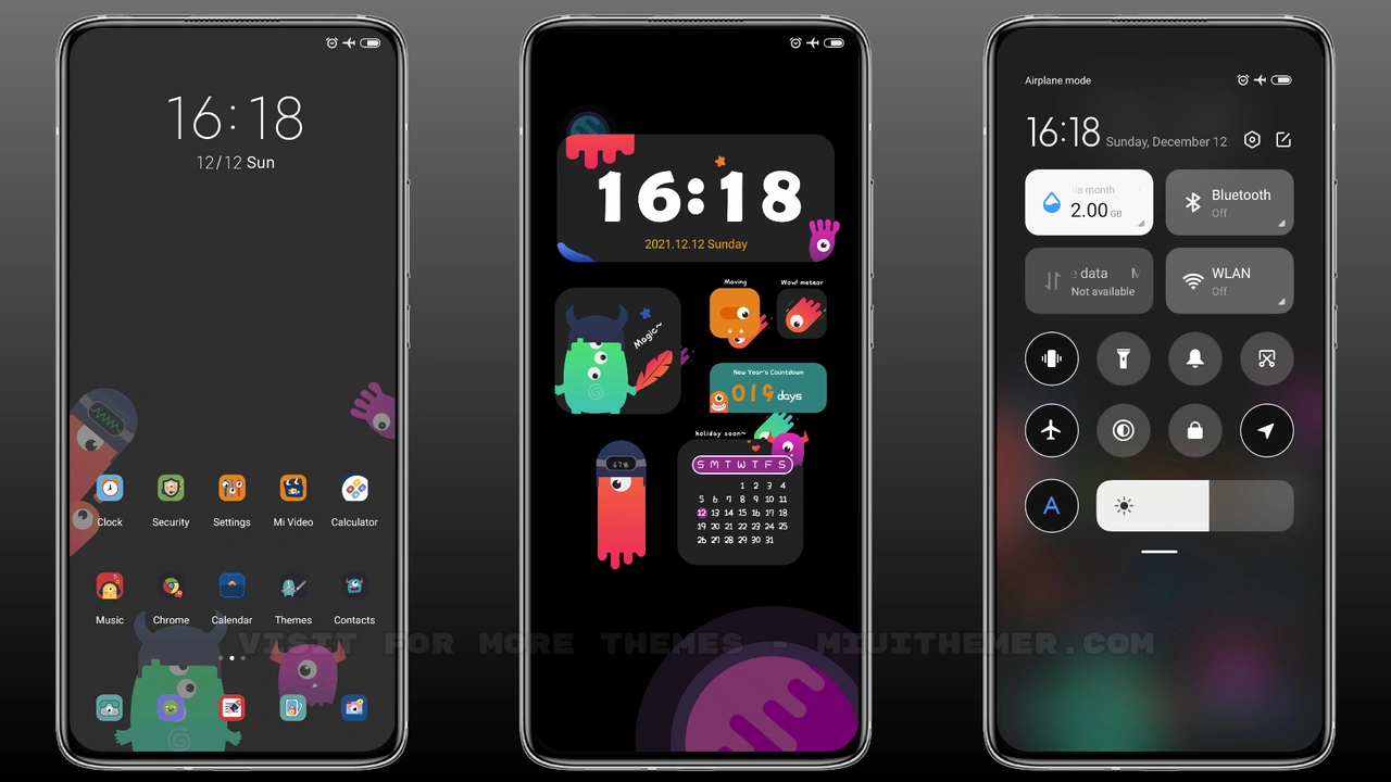 Cartoon monster MIUI theme for Xiaomi and Redmi devices - MIUI Themer