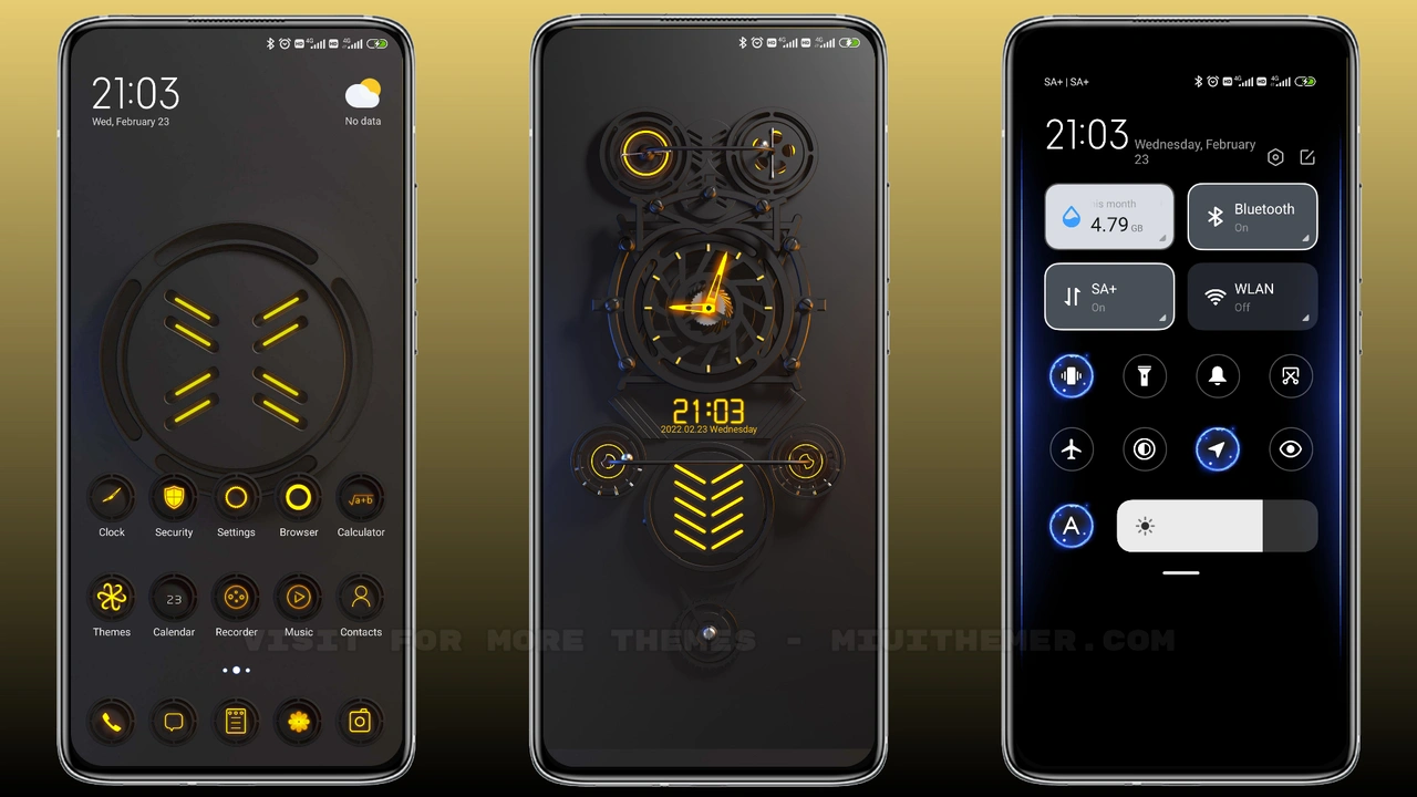 orange clock MIUI theme for Xiaomi and Redmi devices - MIUI Themer