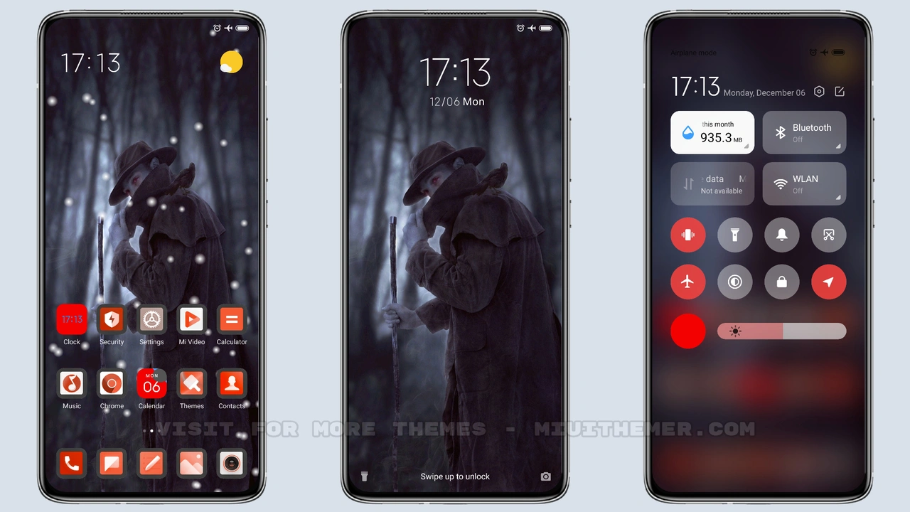 Red Dark v12 MIUI theme for Xiaomi and Redmi devices - MIUI Themer