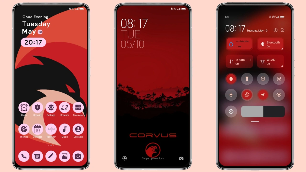 corvus os MIUI theme for Xiaomi and Redmi devices - MIUI Themer