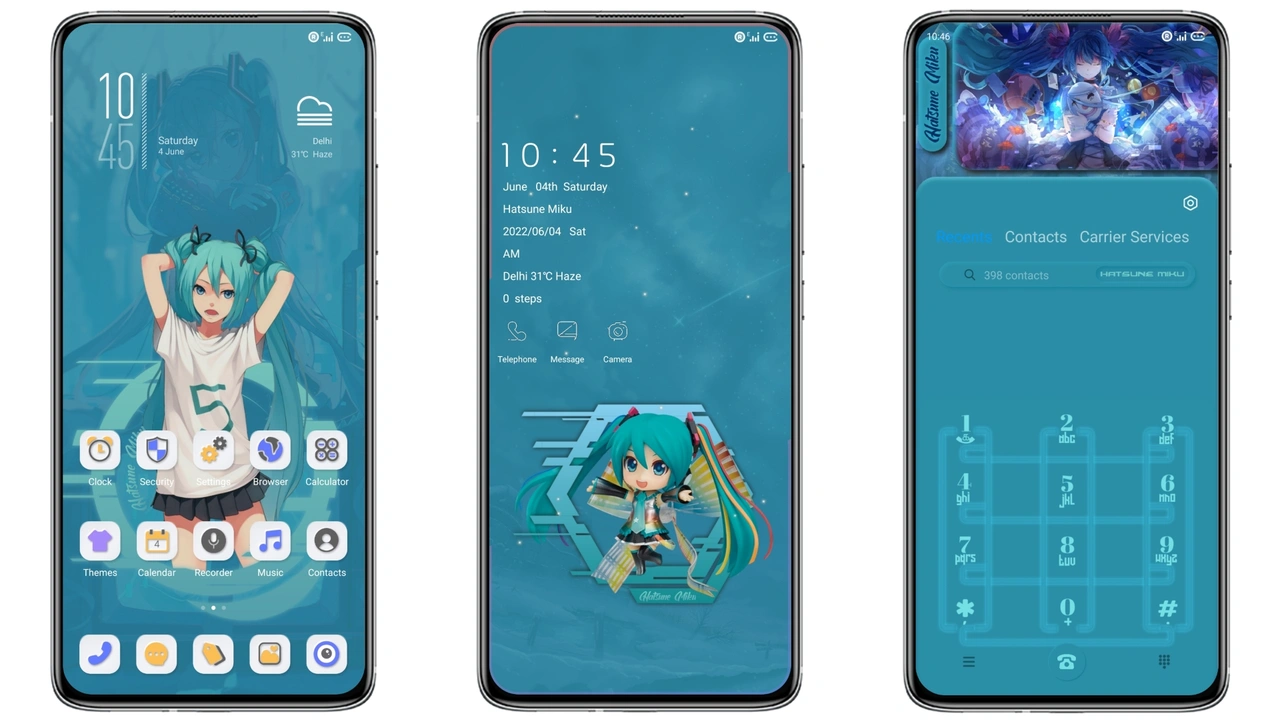MIKU V12.5 MIUI theme for Xiaomi and Redmi devices - MIUI Themer