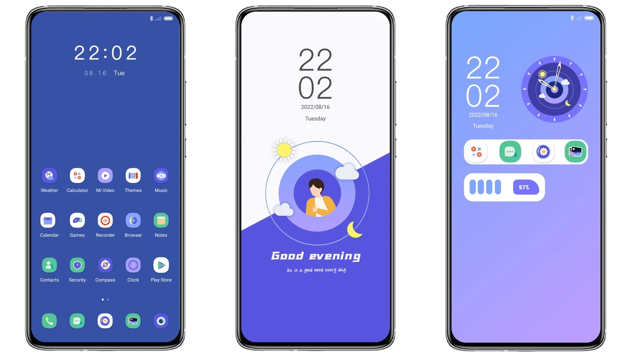 azure widget MIUI theme for Xiaomi and Redmi devices - MIUI Themer