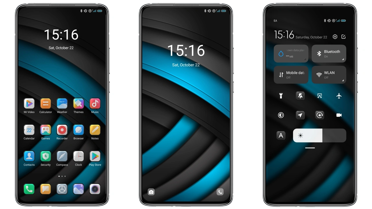 Simple blue black MIUI theme for Xiaomi and Redmi Phones - MIUI Themer
