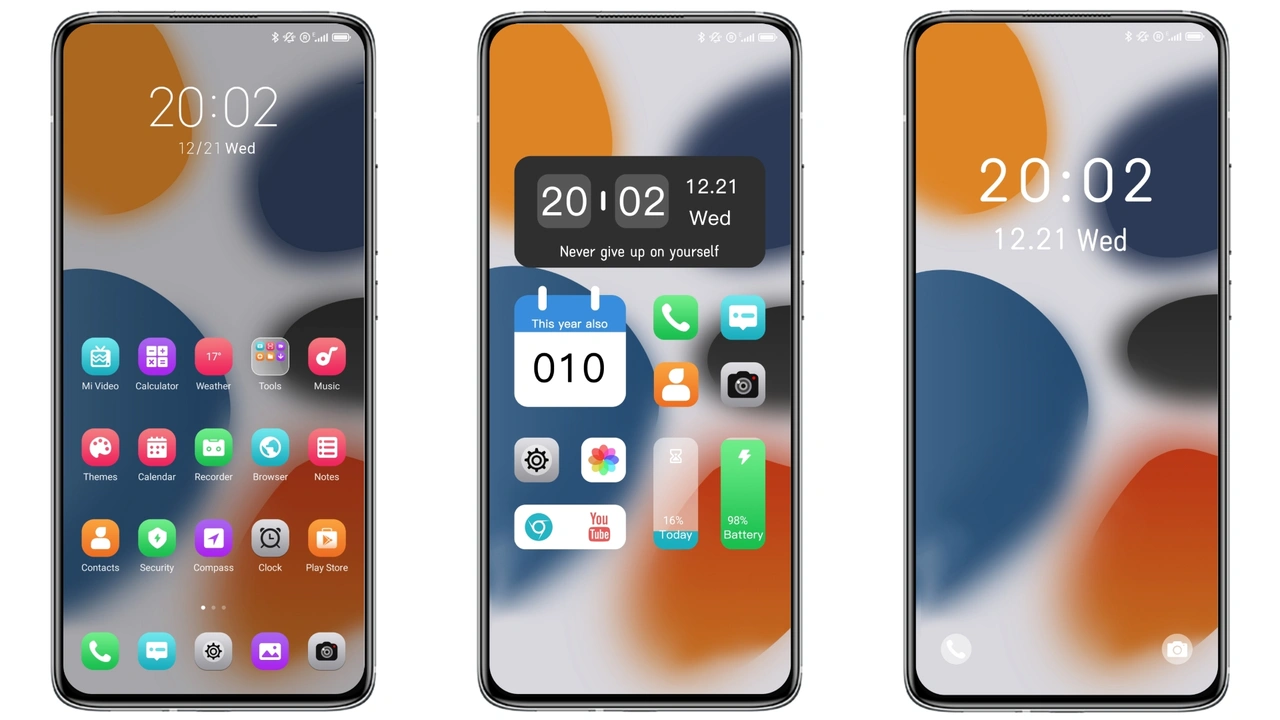 color block MIUI theme for Xiaomi and Redmi Phones - MIUI Themer