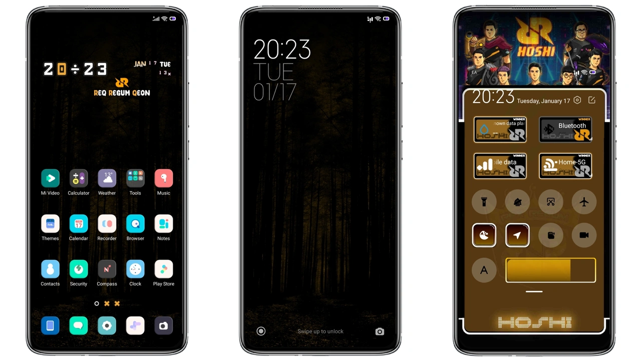 DARK HOSHI V12.5 MIUI theme for Xiaomi and Redmi Phones - MIUI Themer