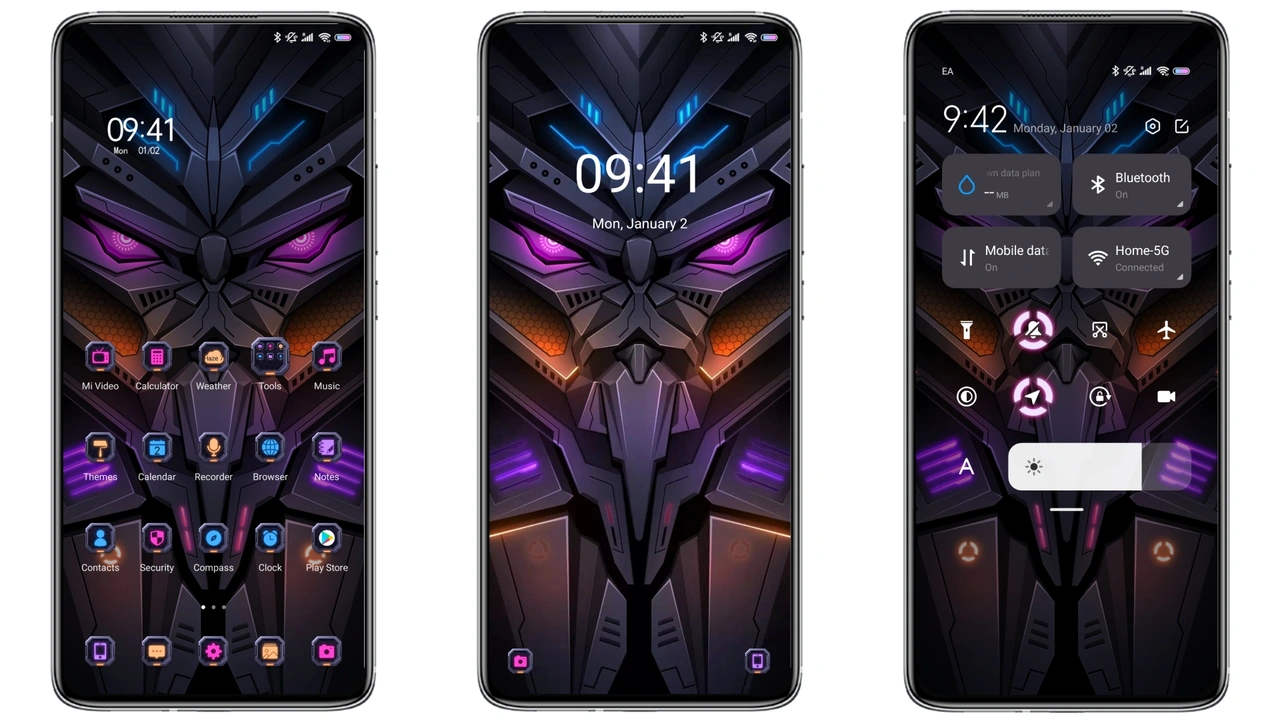 Deformed Mecha MIUI theme for Xiaomi and Redmi Phones - MIUI Themer