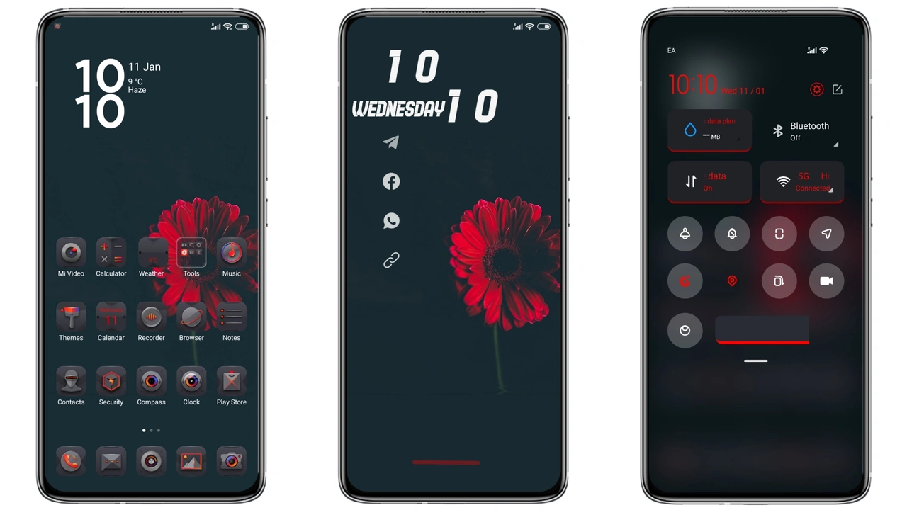 Red vibe v13 MIUI theme for Xiaomi and Redmi Phones - MIUI Themer