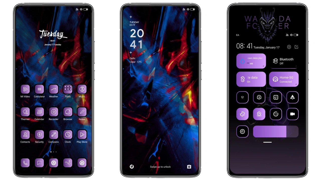 Wakanda Forever MIUI theme for Xiaomi and Redmi Phones - MIUI Themer