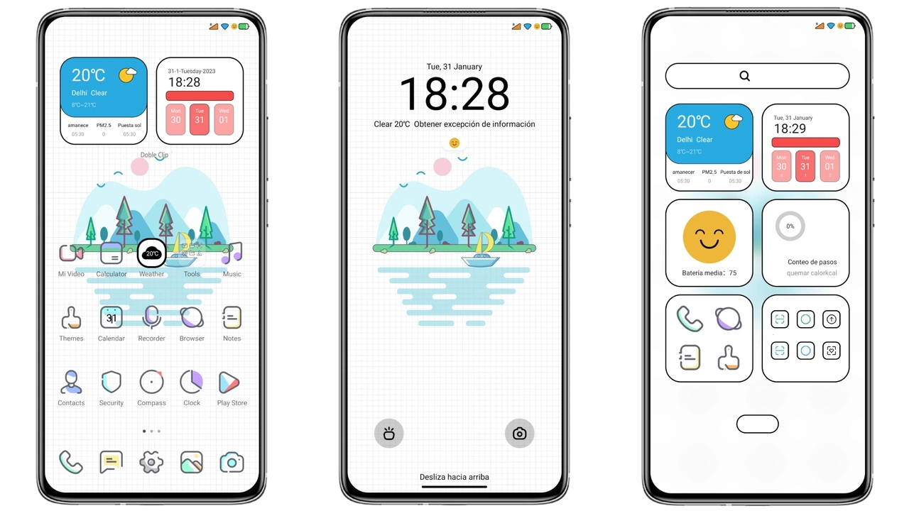 Custom Lock Screen MIUI theme Pastel UI M13 for Xiaomi and Redmi Phones ...