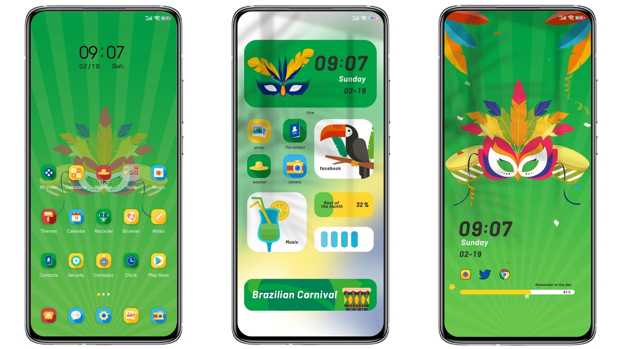 Rave in Brazil MIUI theme for Xiaomi and Redmi Phones - MIUI Themer