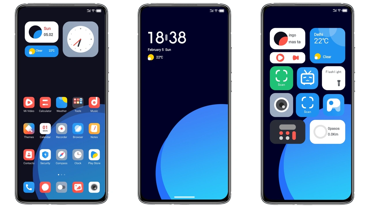 Blue and Black MIUI theme TUOnly M14 for Xiaomi and Redmi Phones - MIUI ...