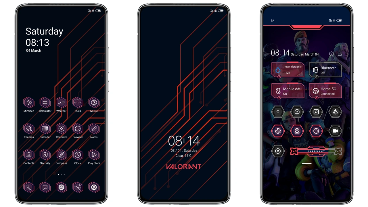 Valorant MIUI theme for Xiaomi and Redmi Phones - MIUI Themer