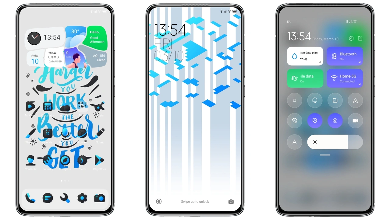 ft blue MIUI theme for Xiaomi and Redmi Phones - MIUI Themer