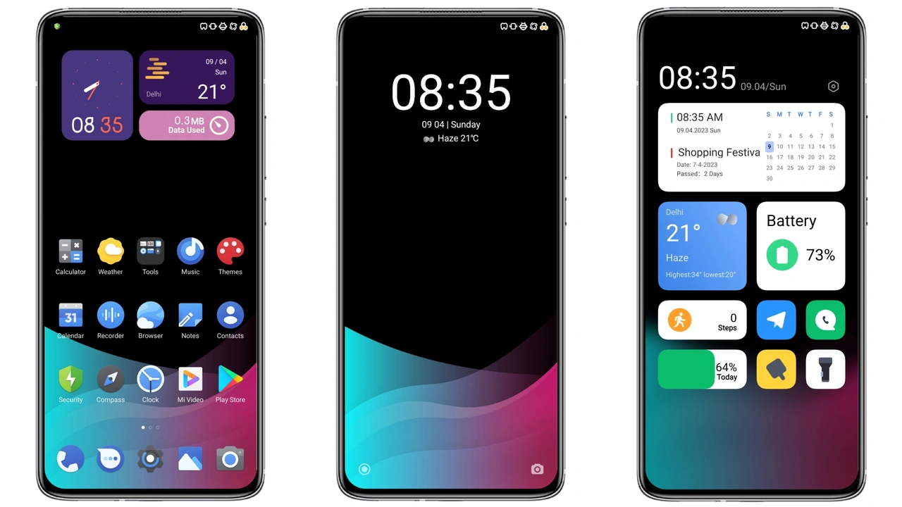 Dark MIUI theme COOL EU M14 for Xiaomi and Redmi Phones - MIUI Themer