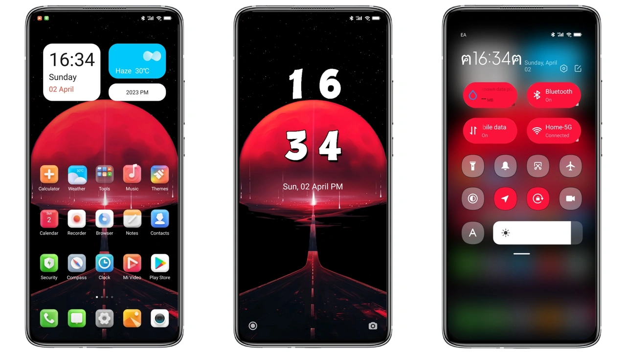 Emerald red MIUI theme for Xiaomi and Redmi Phones - MIUI Themer