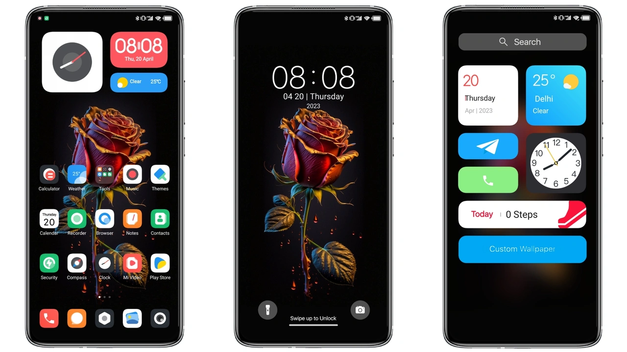 Rosa MIUI theme for Xiaomi and Redmi Phones - MIUI Themer