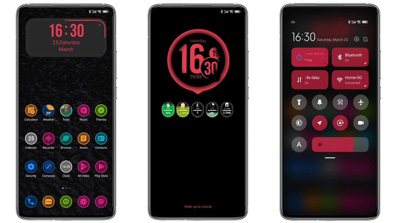 oranj clock MIUI theme for Xiaomi and Redmi Phones - MIUI Themer