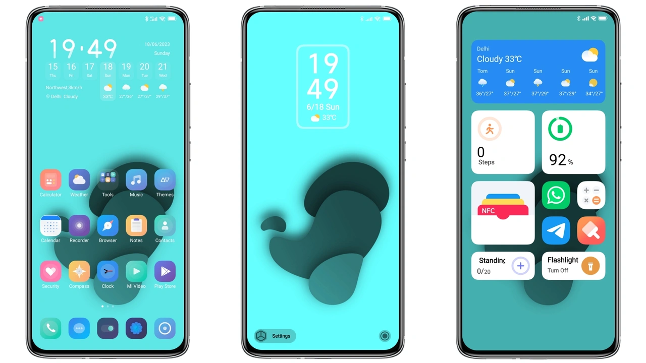 Custom Lock Screen MIUI theme Pure Plus for Xiaomi and Redmi Phones ...