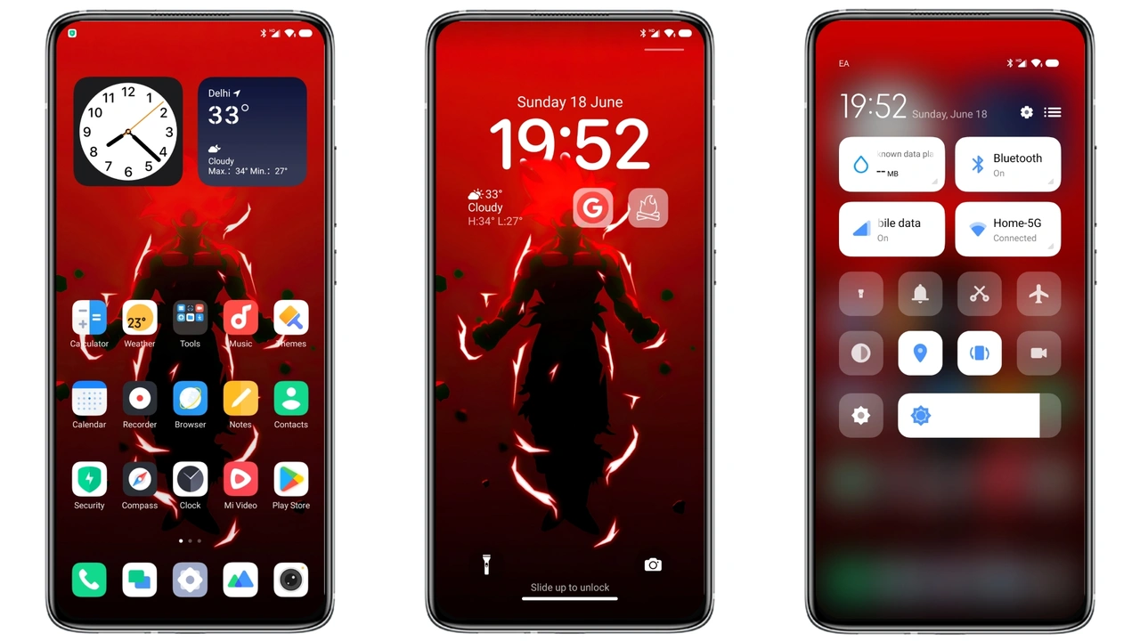 Cool red and black MIUI theme Ui 14 for Xiaomi and Redmi Phones - MIUI Themer