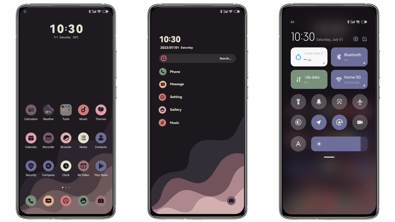 Waves Rise MIUI theme for Xiaomi and Redmi phones - MIUI Themer