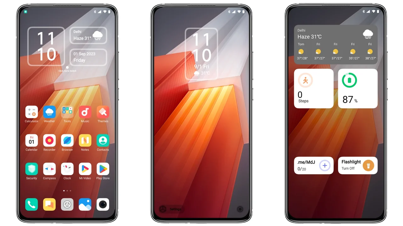 Custom lock screen and icons MIUI theme Color Vision v2 for Xiaomi and ...