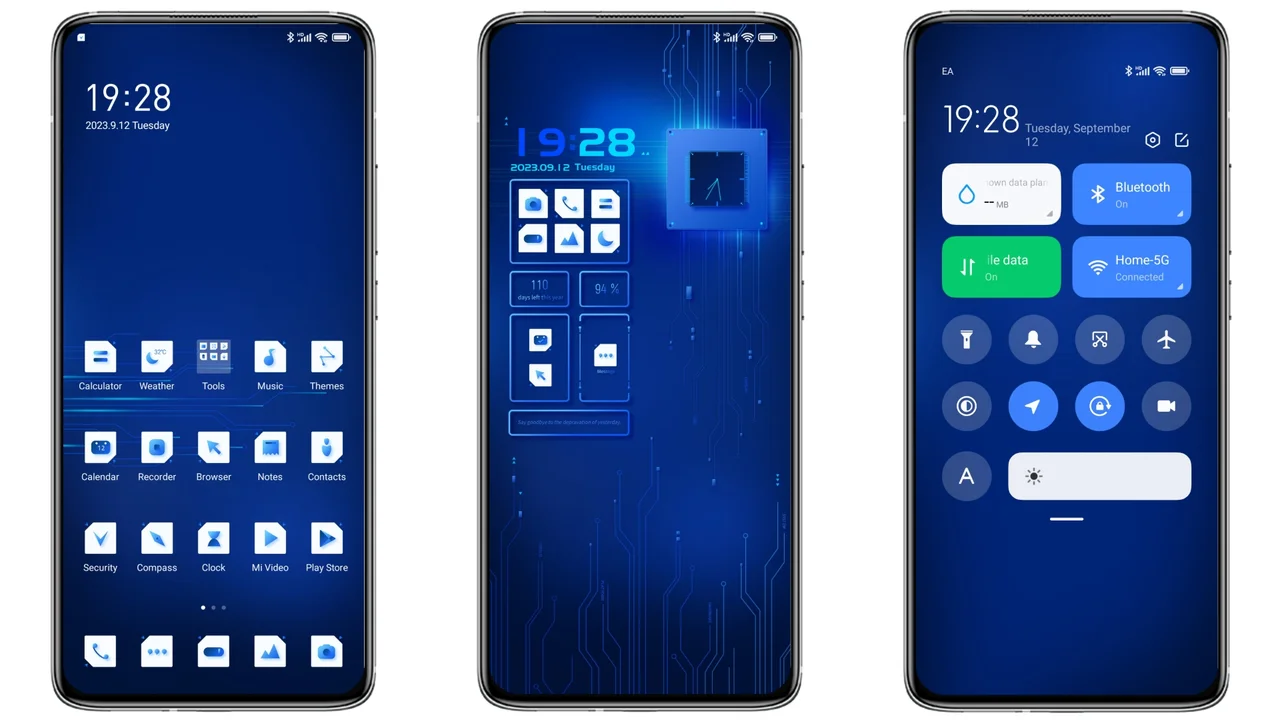 Deep Blue Heart MIUI theme for Xiaomi and Redmi phones - MIUI Themer