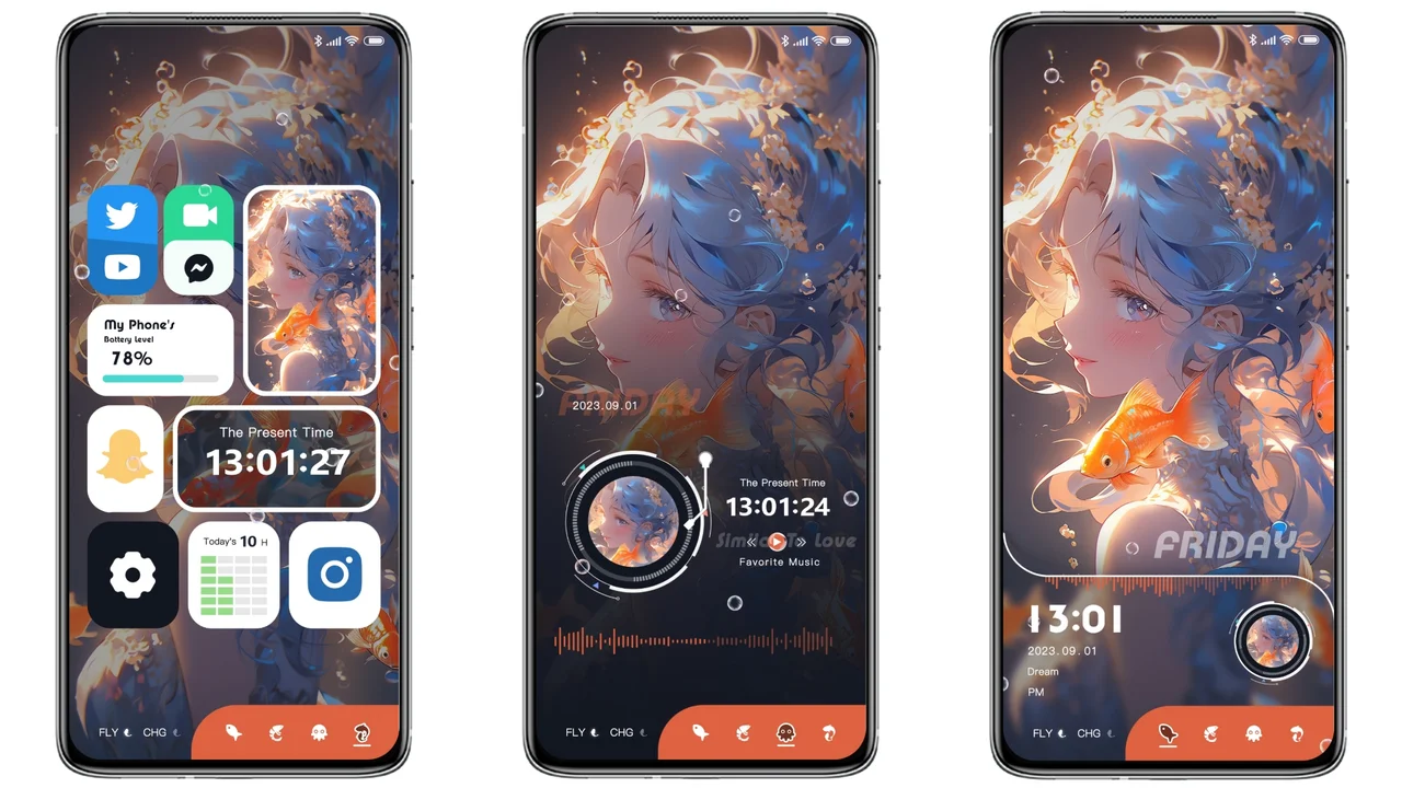 Koi Girl MIUI theme for Xiaomi and Redmi phones - MIUI Themer
