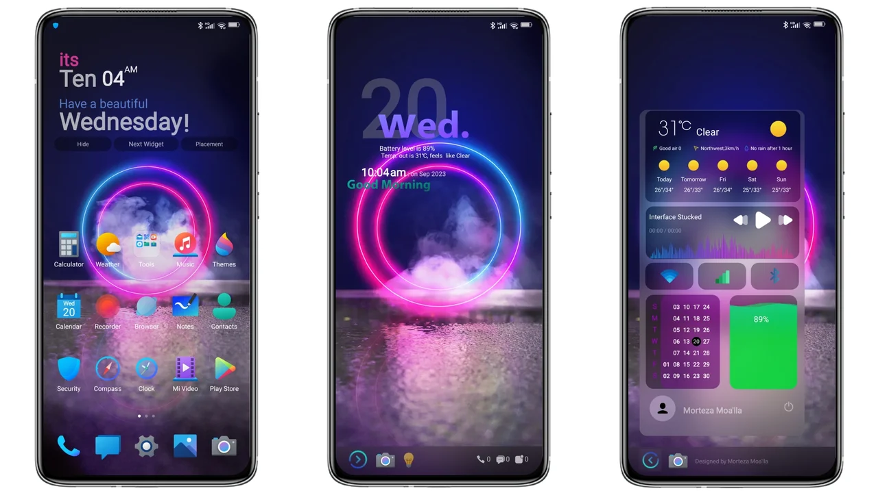 Eye-catching MIUI theme Neon for Xiaomi and Redmi phones - MIUI Themer