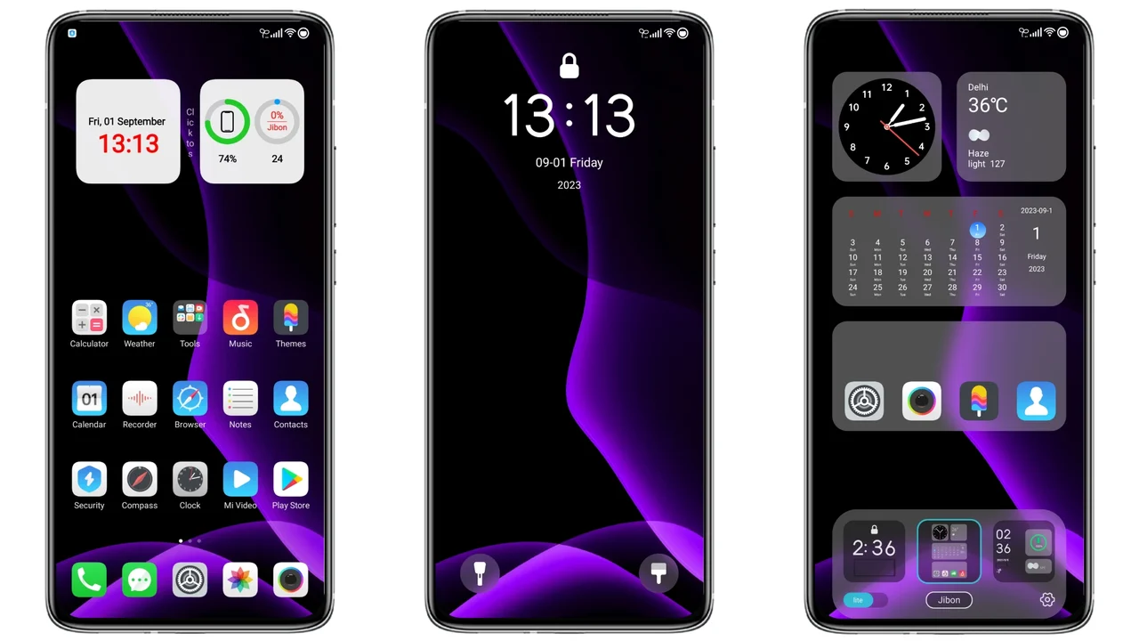 iPhone lock screen style MIUI theme Rexio-s for Xiaomi and Redmi phones ...
