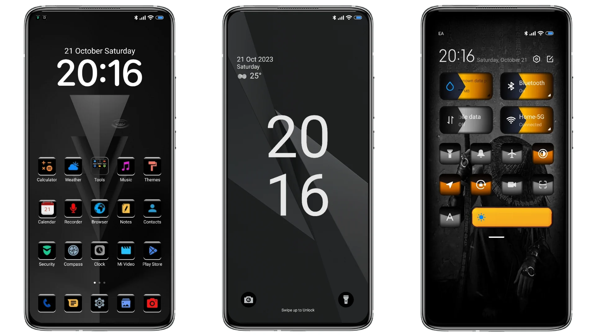 Premium Dark MIUI theme Darkly m14 for Xiaomi and Redmi phones - MIUI Themer