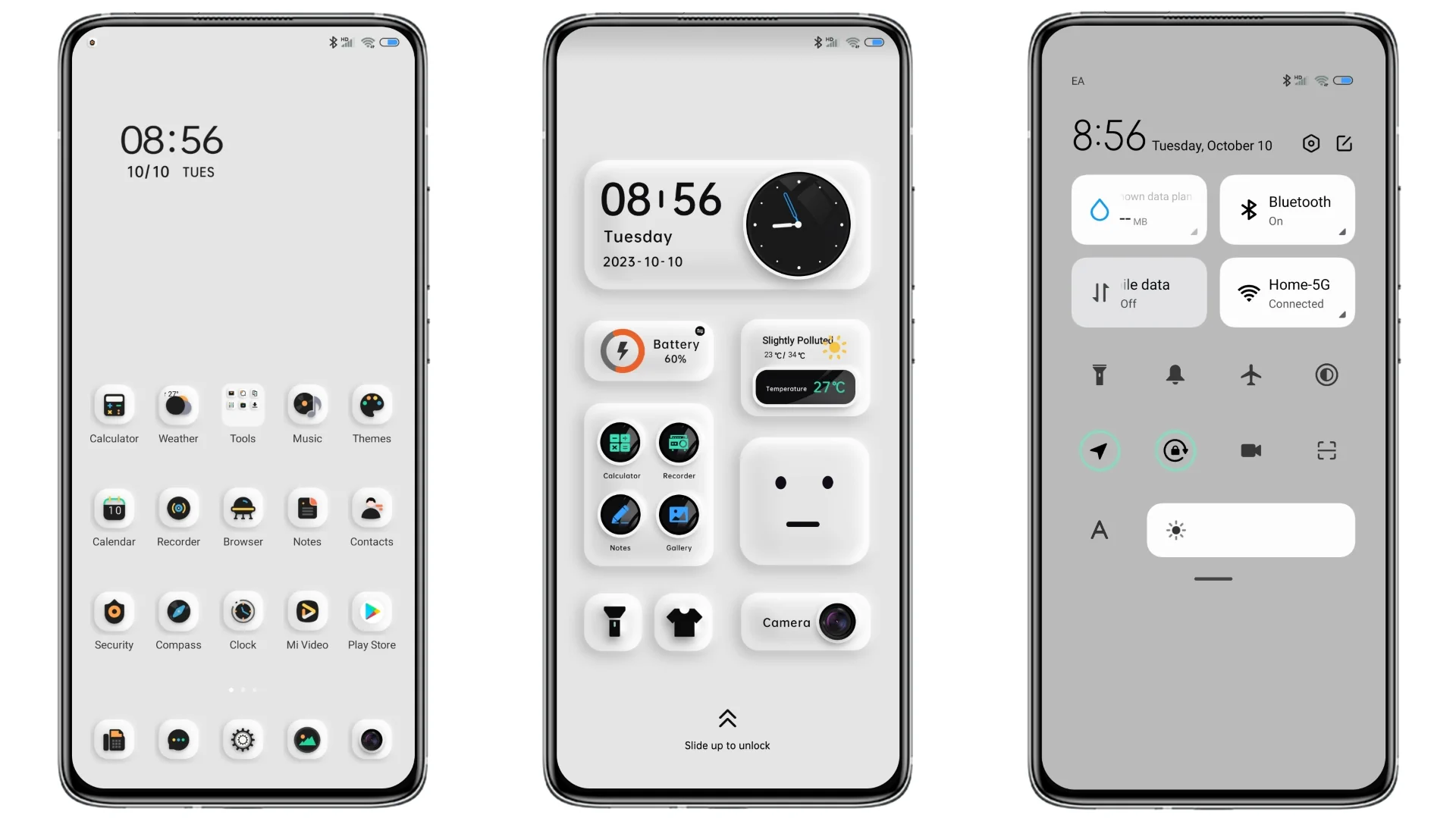 Lock screen MIUI theme Extreme White for Xiaomi and Redmi phones - MIUI ...