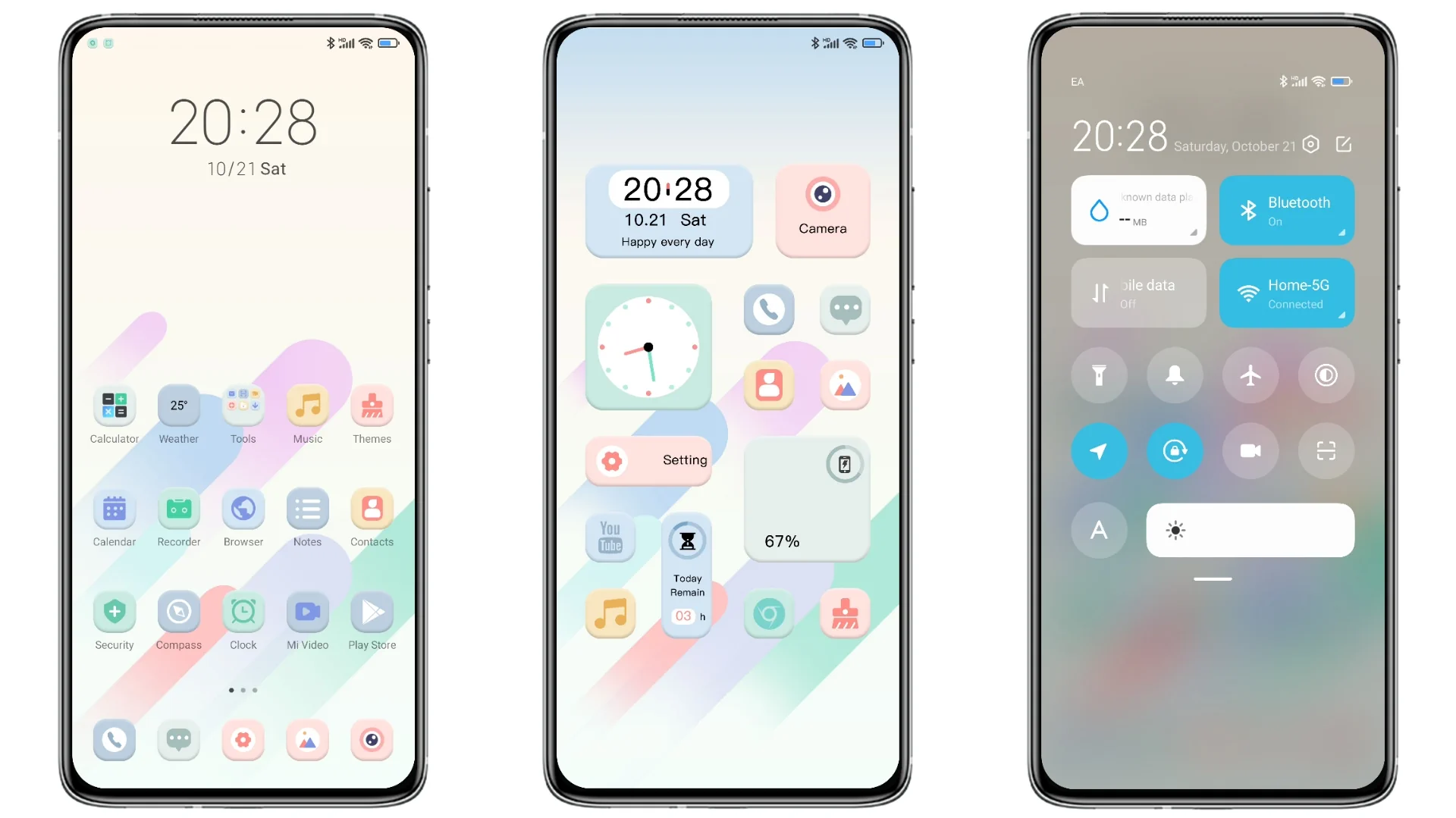 Fresh MIUI theme Refreshing stripes for Xiaomi and Redmi phones - MIUI ...