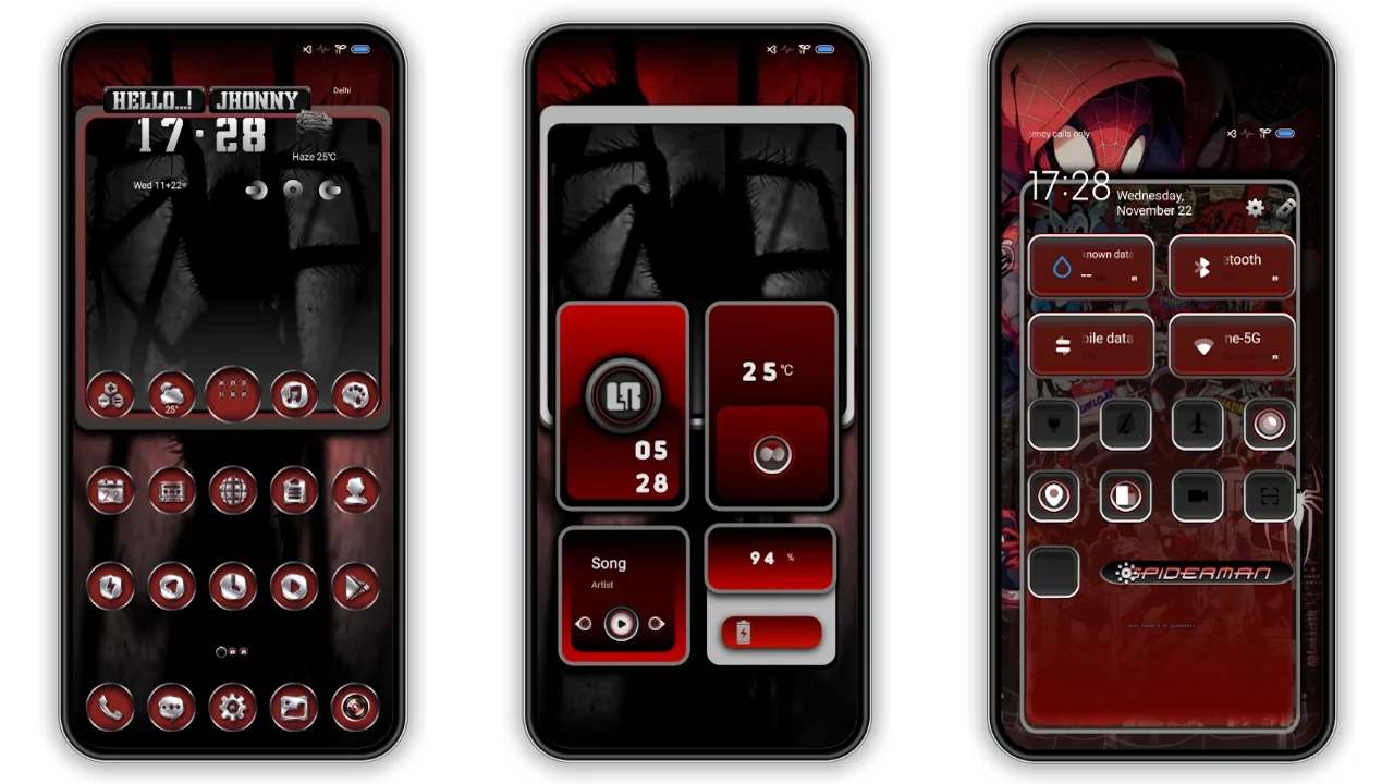 DVRK SPIDERMVN MIUI theme for Xiaomi and Redmi phones - MIUI Themer
