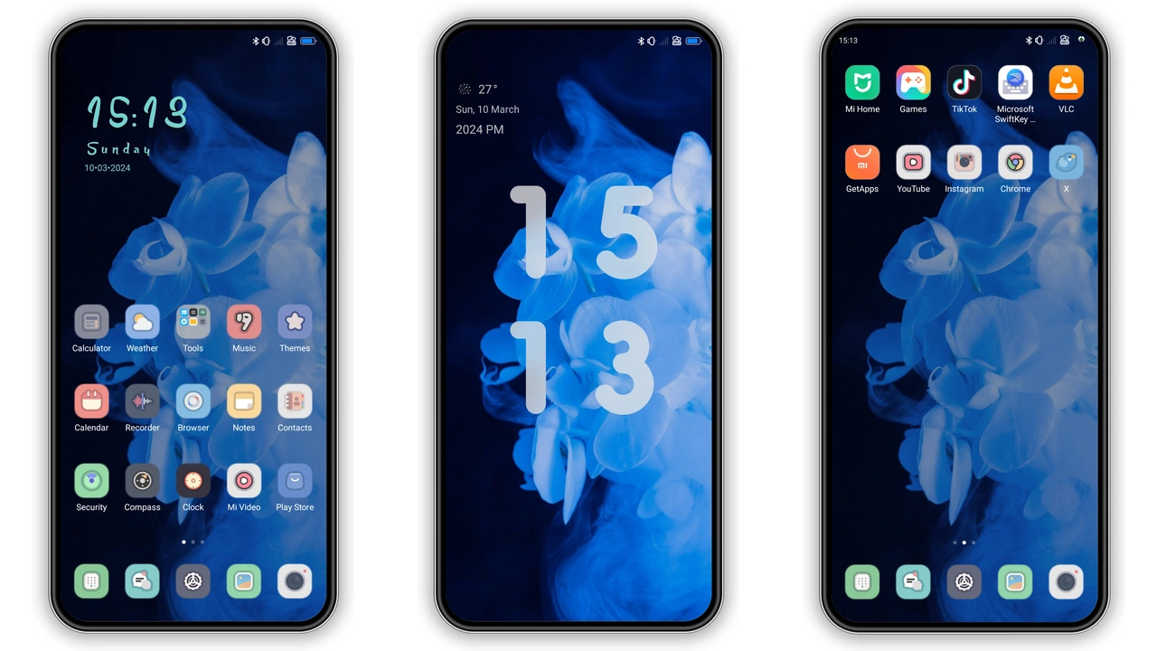 Blue Hair HyperOS and MIUI Theme for Xiaomi and Redmi Phones - MIUI Themer
