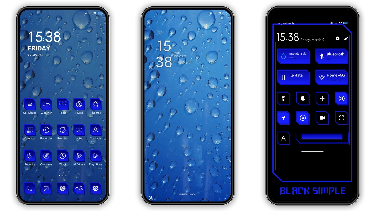 Blue Simple HyperOS and MIUI Theme for Xiaomi and Redmi Phones - MIUI ...