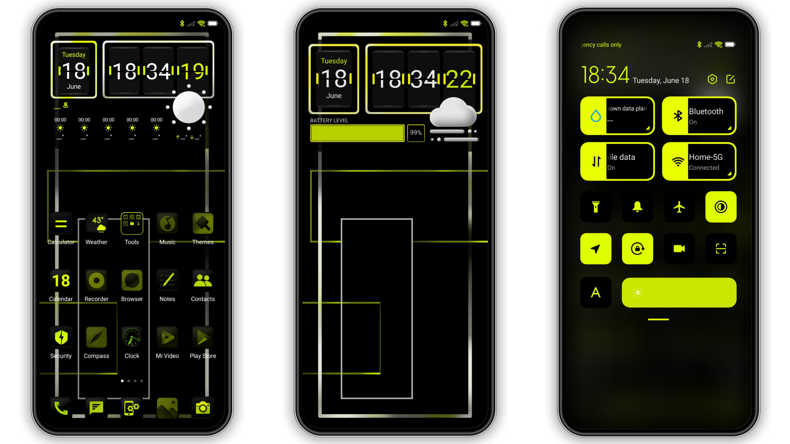 Chartreuse MIUI Theme for Xiaomi and Redmi Phones - MIUI Themer