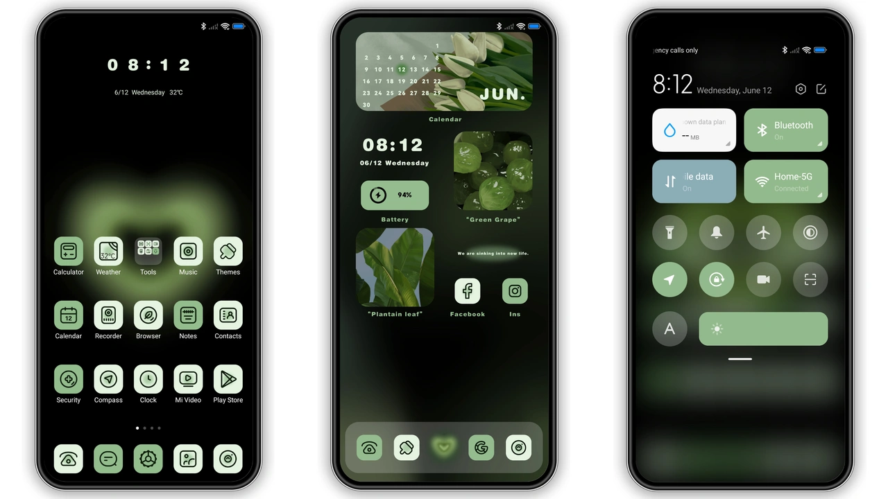 Green Vitality MIUI Theme for Xiaomi and Redmi Phones - MIUI Themer