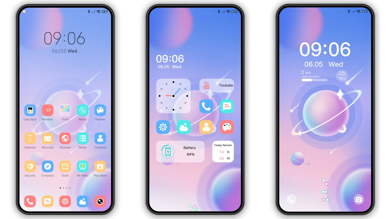 Minimalist planet MIUI Theme for Xiaomi and Redmi Phones - MIUI Themer