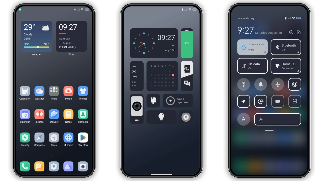 Concept GRAY MIUI Theme for Xiaomi and Redmi Phones - MIUI Themer