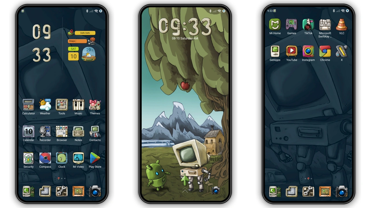 Robot and PC HyperOS Theme for Xiaomi and Redmi Phones - MIUI Themer